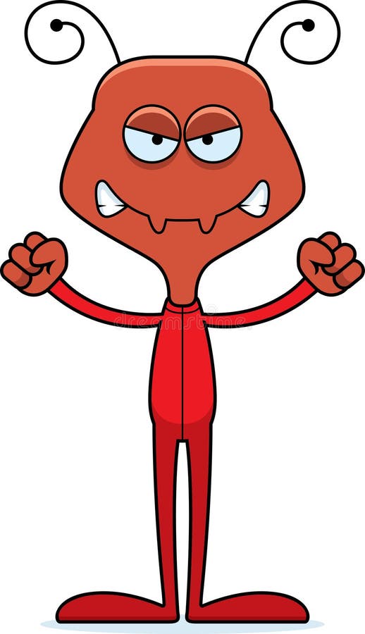 Cartoon Angry Ant in Pajamas Stock Vector - Illustration of graphic ...
