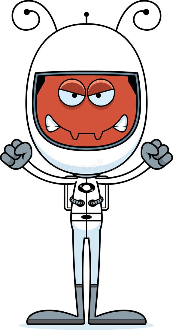 Cartoon Angry Astronaut Ant Stock Vector - Illustration of insect ...
