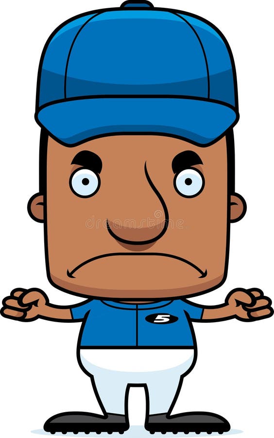 Cartoon Angry Baseball Player Man Stock Vector - Illustration of angry ...