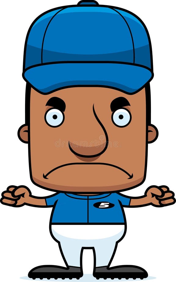 Cartoon Angry Baseball Player Man Stock Vector - Illustration of angry ...
