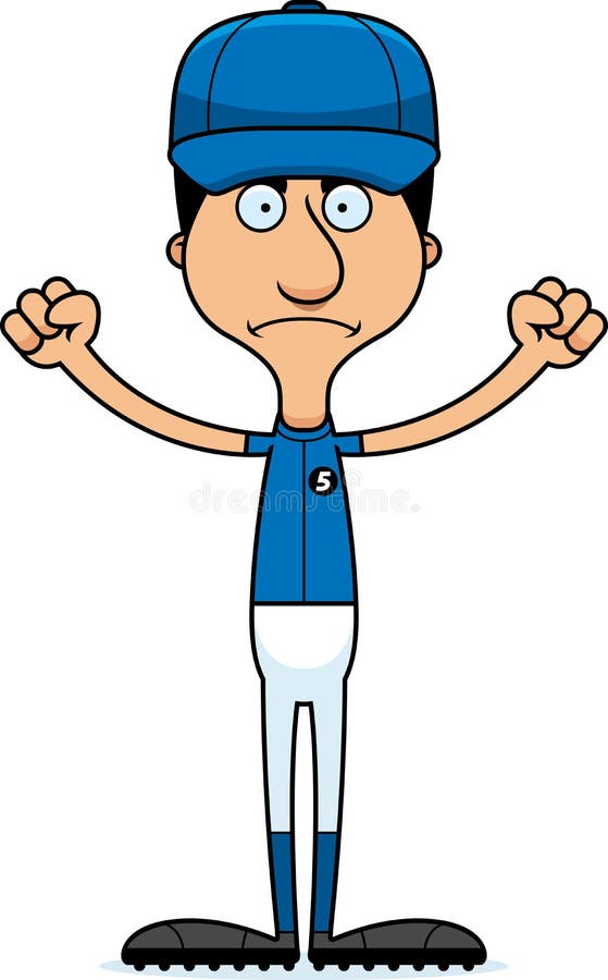 Cartoon Angry Baseball Player Man Stock Vector - Illustration of sports ...