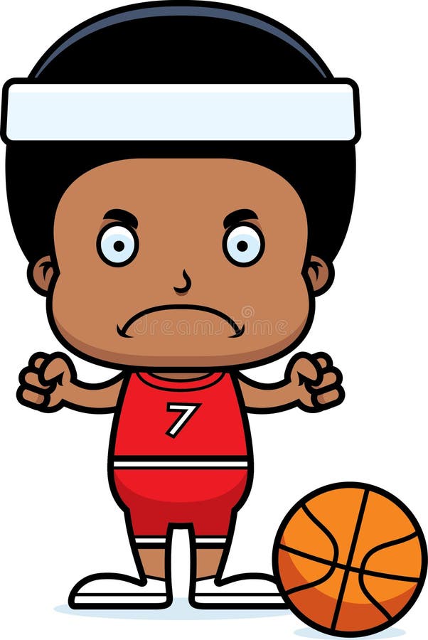 Angry Basketball Cartoon Mascot Logo Design Stock Vector - Illustration ...