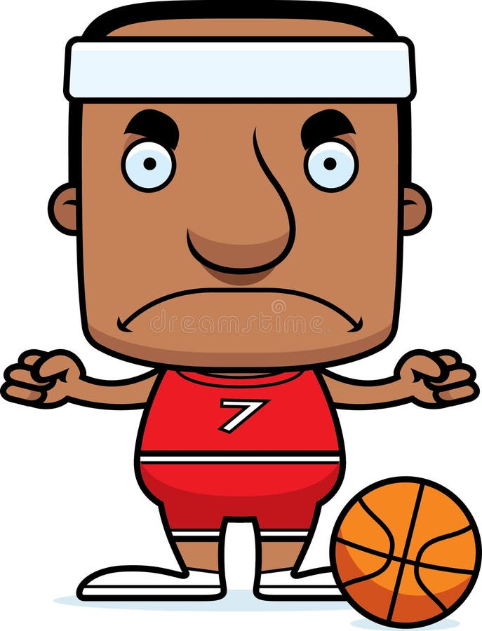 Cartoon Angry Basketball Player Man Stock Vector - Illustration of ...