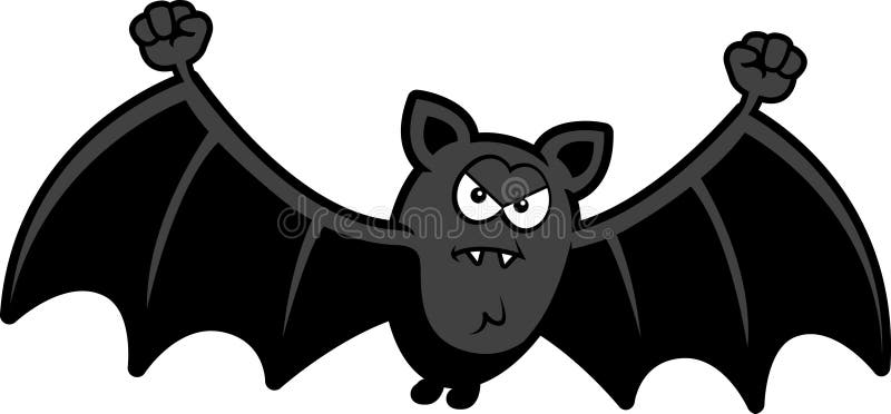 Cartoon Angry Bat stock vector. Illustration of frown - 47477920
