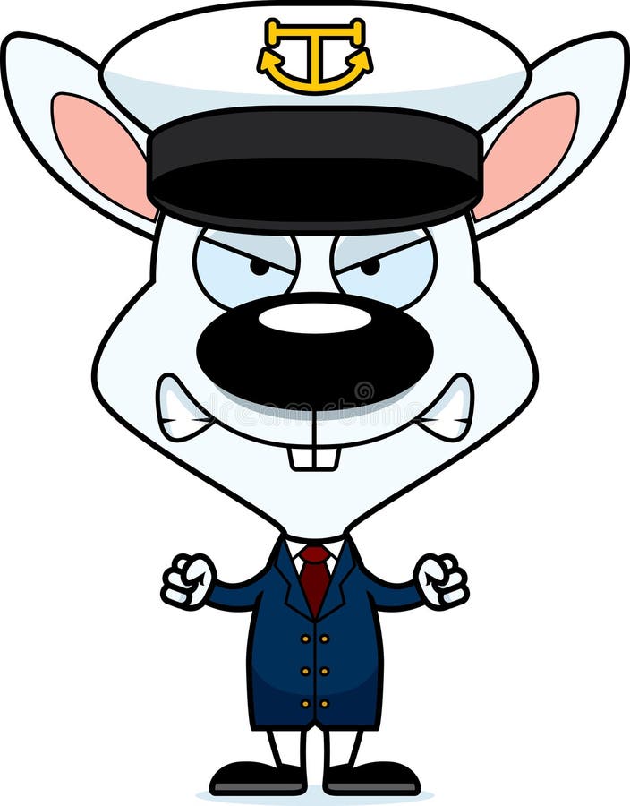 Cartoon Angry Boat Captain Bunny Stock Vector - Illustration of angry ...