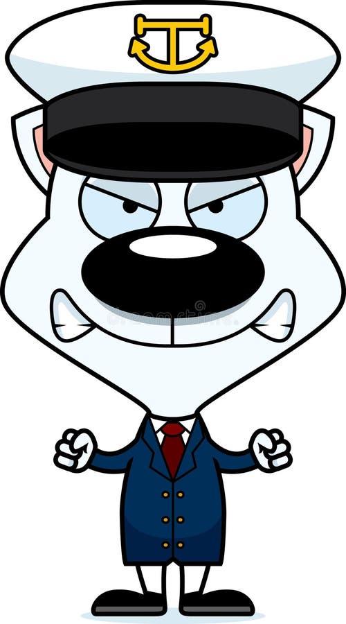 Cartoon Angry Boat Captain Kitten Stock Vector - Illustration of kitten ...