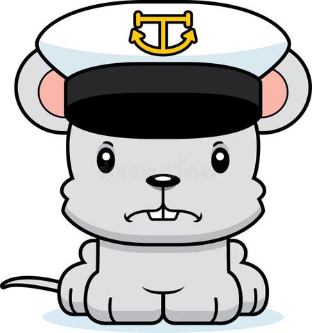 Cartoon Angry Boat Captain Mouse Stock Vector - Illustration of sailor ...