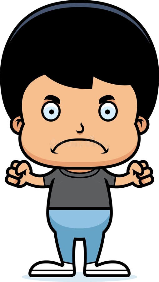 Cartoon Angry Boy stock vector. Illustration of angry - 55478396
