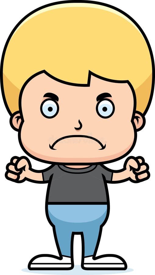 Cartoon Angry Boy stock vector. Illustration of clipart - 55478496