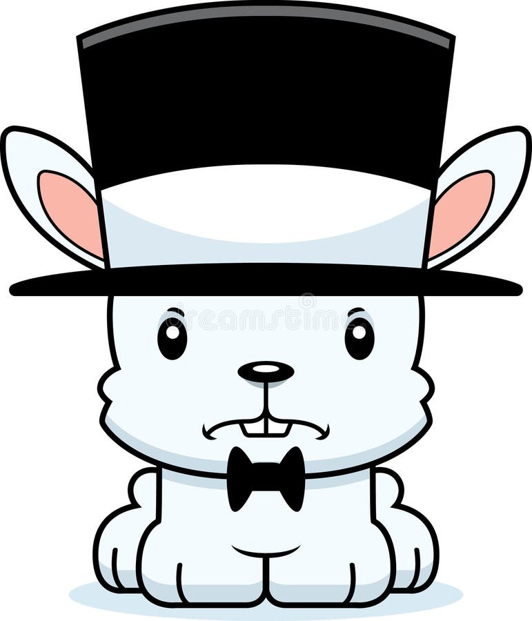 Cartoon Angry Bunny Top Hat Stock Vector - Illustration of clipart ...