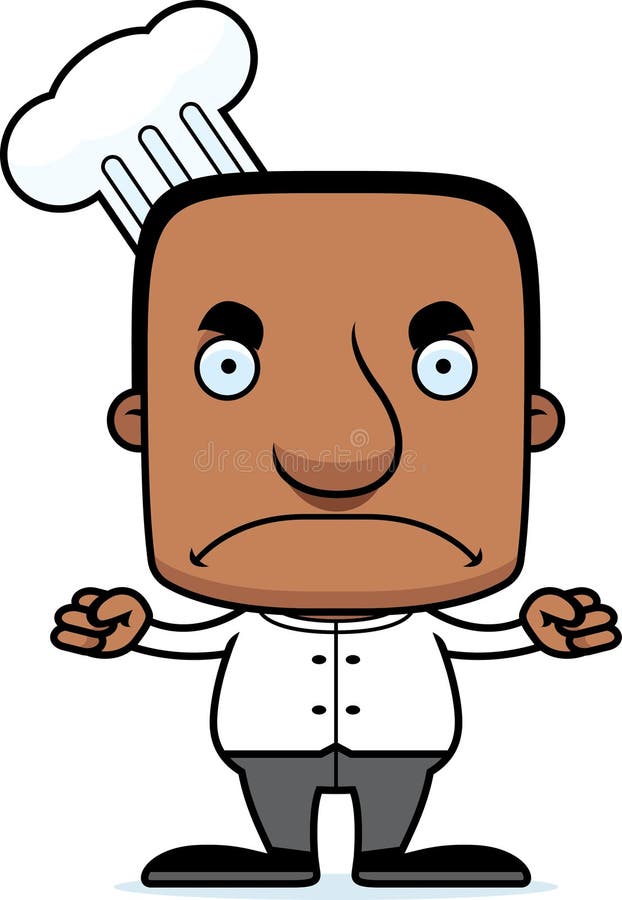 Cartoon Angry Chef Man stock vector. Illustration of chef - 55342154
