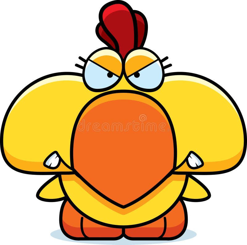 Cartoon Angry Chicken stock vector. Illustration of graphic - 47399827