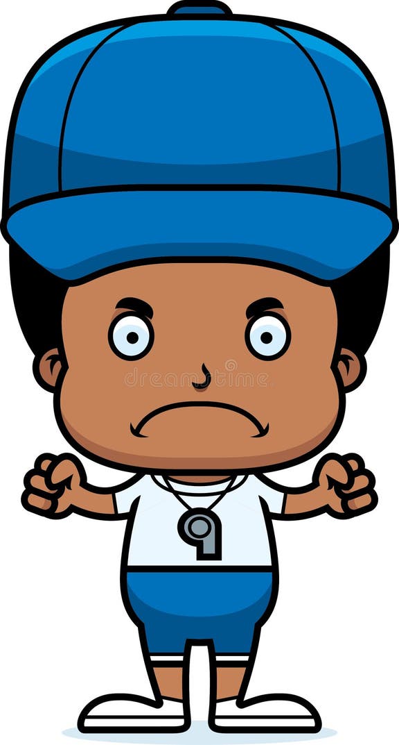 Cartoon Angry Coach Boy stock vector. Illustration of frown - 55478107