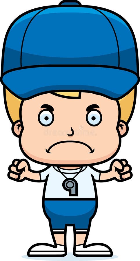 Cartoon Angry Coach Boy stock vector. Illustration of cartoon - 55478522