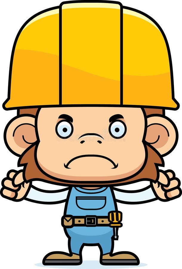 Cartoon Monkey Construction Stock Illustrations – 217 Cartoon Monkey ...