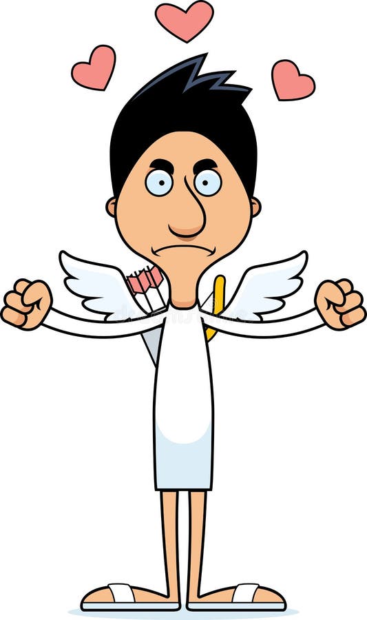 Cartoon Angry Cupid Man stock vector. Illustration of clip - 55529493