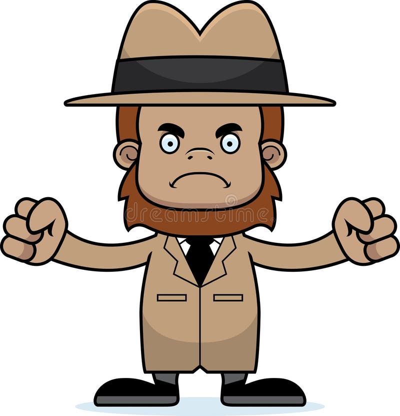 Angry Detective Cartoon Character Stock Vector - Illustration of ...