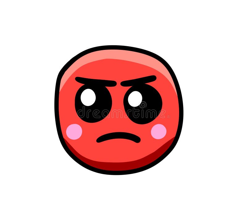 A Very Cartoon Angry Emoticon Stock Illustration - Illustration of ...