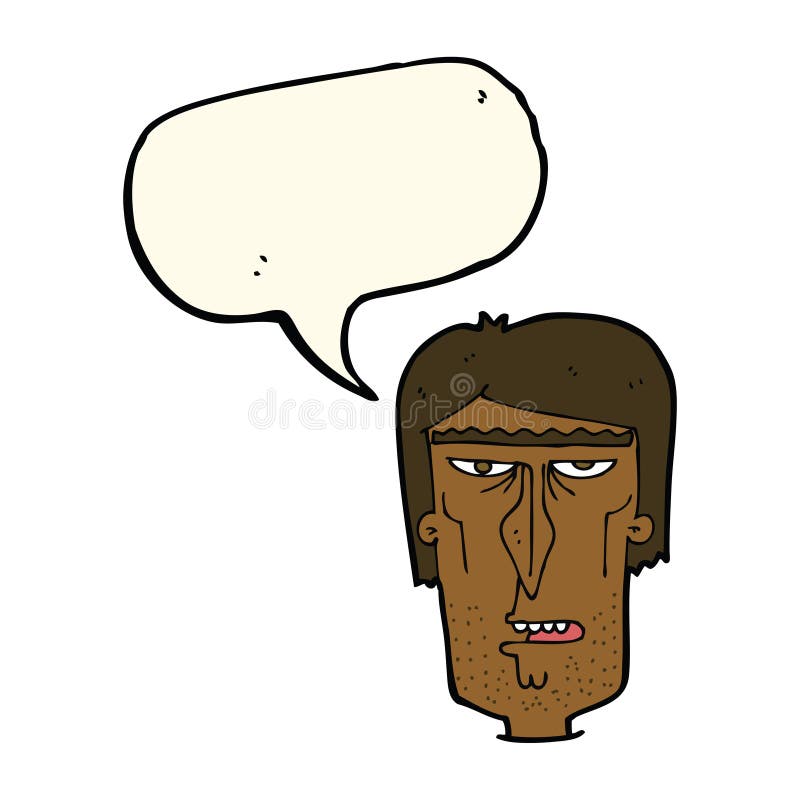 Cartoon Angry Face with Speech Bubble Stock Illustration - Illustration ...