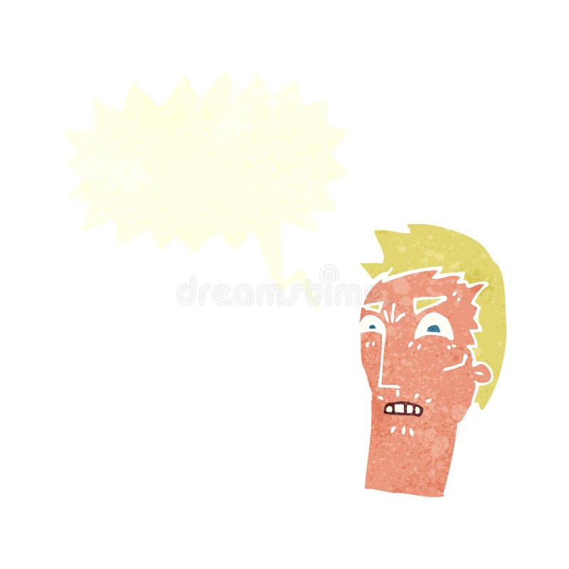 Cartoon Angry Face with Speech Bubble Stock Illustration - Illustration ...
