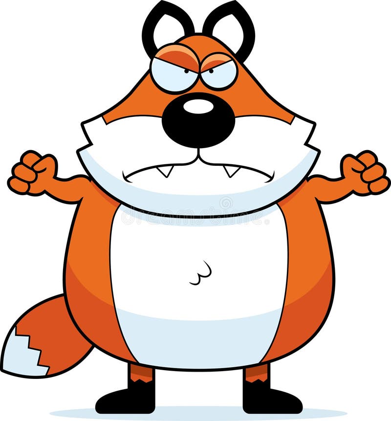 Cartoon Angry Fox stock vector. Illustration of clip - 47478558