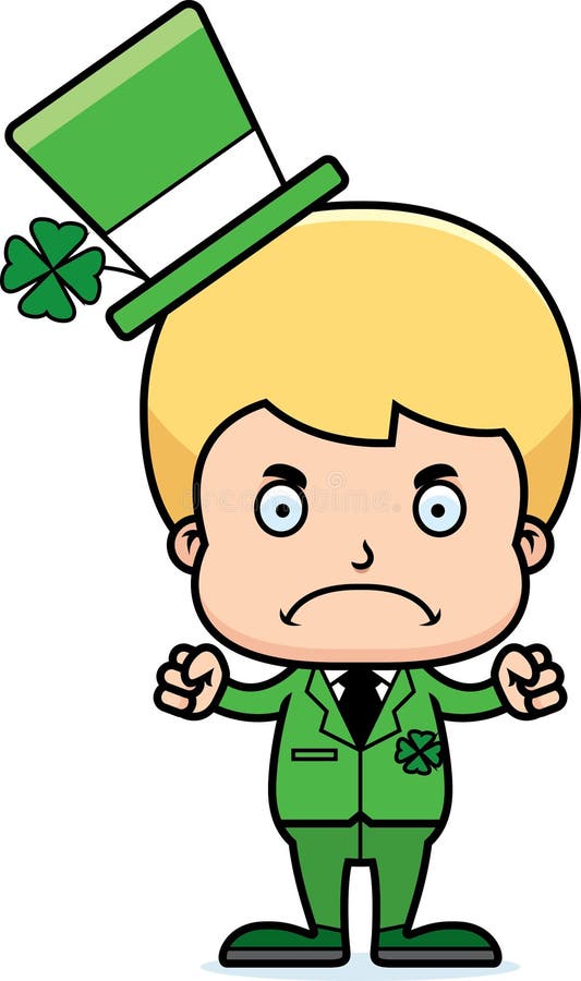 Cartoon Angry Irish Boy stock vector. Illustration of person - 55478573