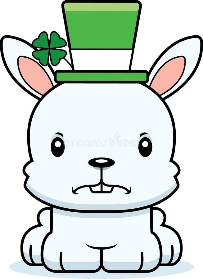 Cartoon Angry Irish Bunny stock vector. Illustration of rabbit - 55235294