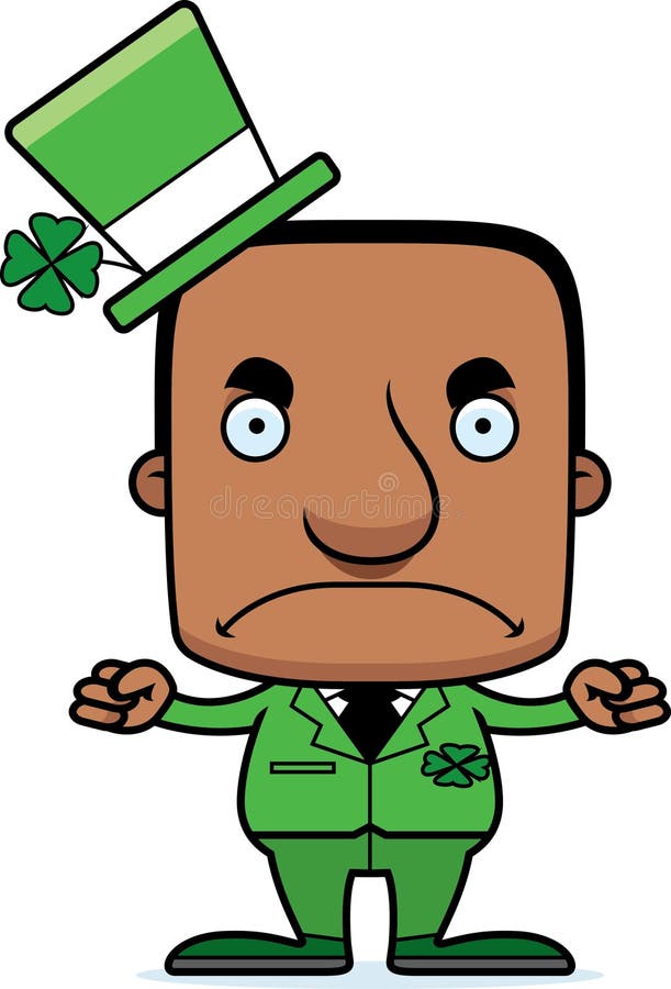 Cartoon Angry Irish Man stock vector. Illustration of clover - 55341931