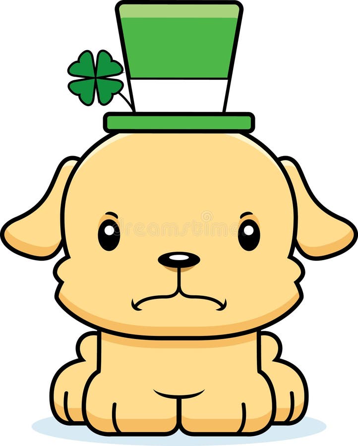 Cartoon Angry Irish Puppy stock vector. Illustration of animal - 55236142