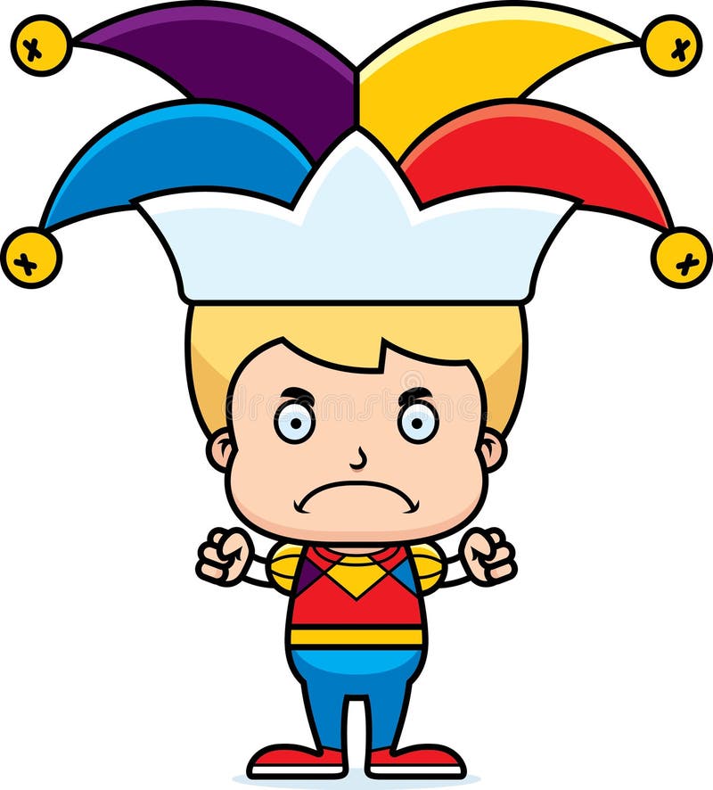 Cartoon Angry Jester Boy stock vector. Illustration of jester - 55478577