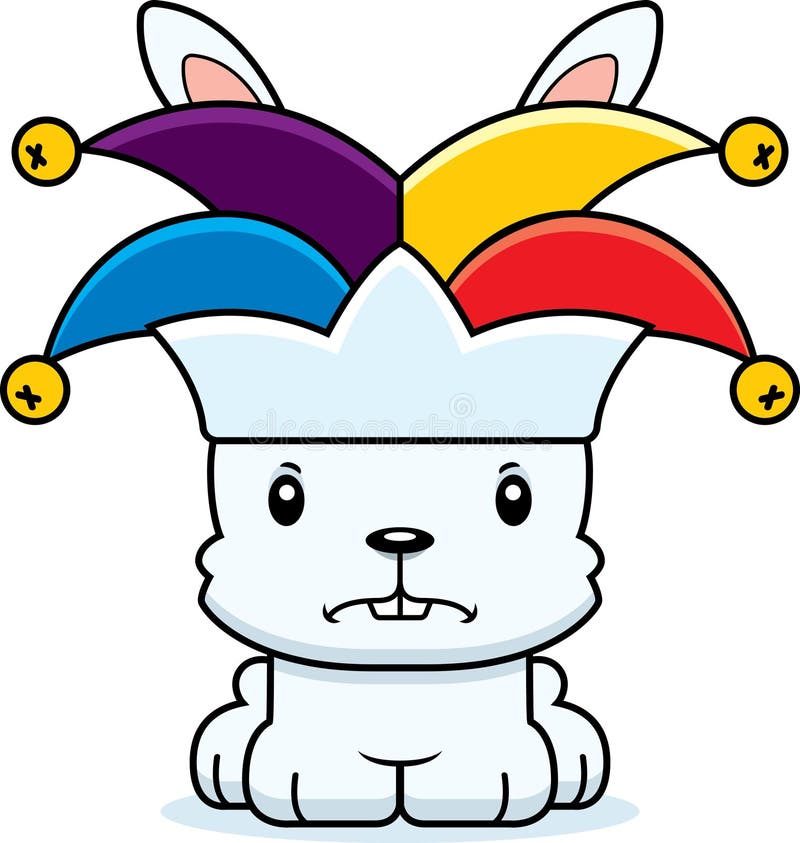 Cartoon Angry Jester Bunny stock vector. Illustration of angry - 55235424