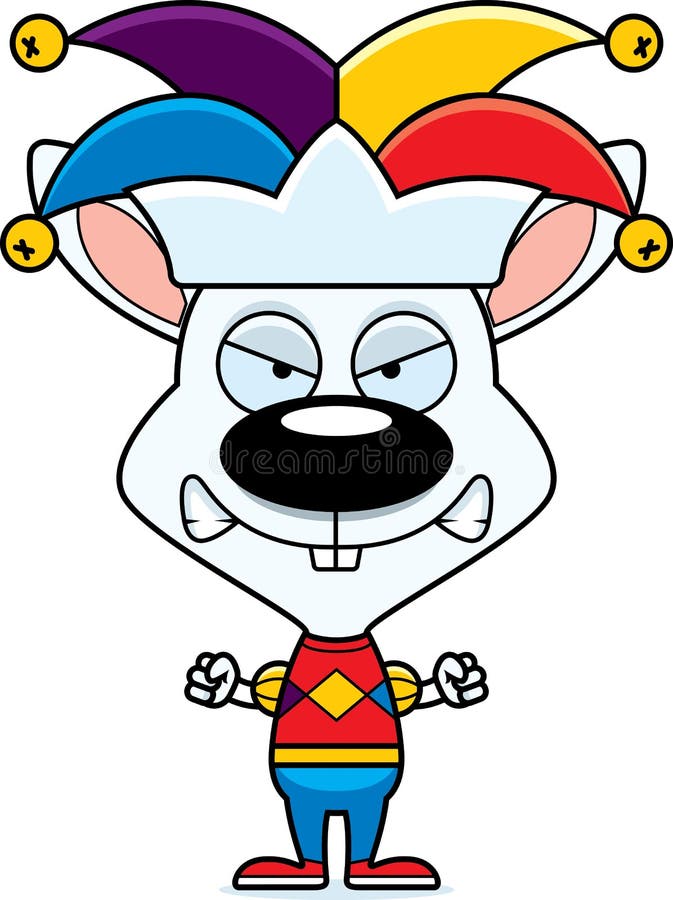 Cartoon Angry Jester Bunny stock vector. Illustration of fool - 55534316