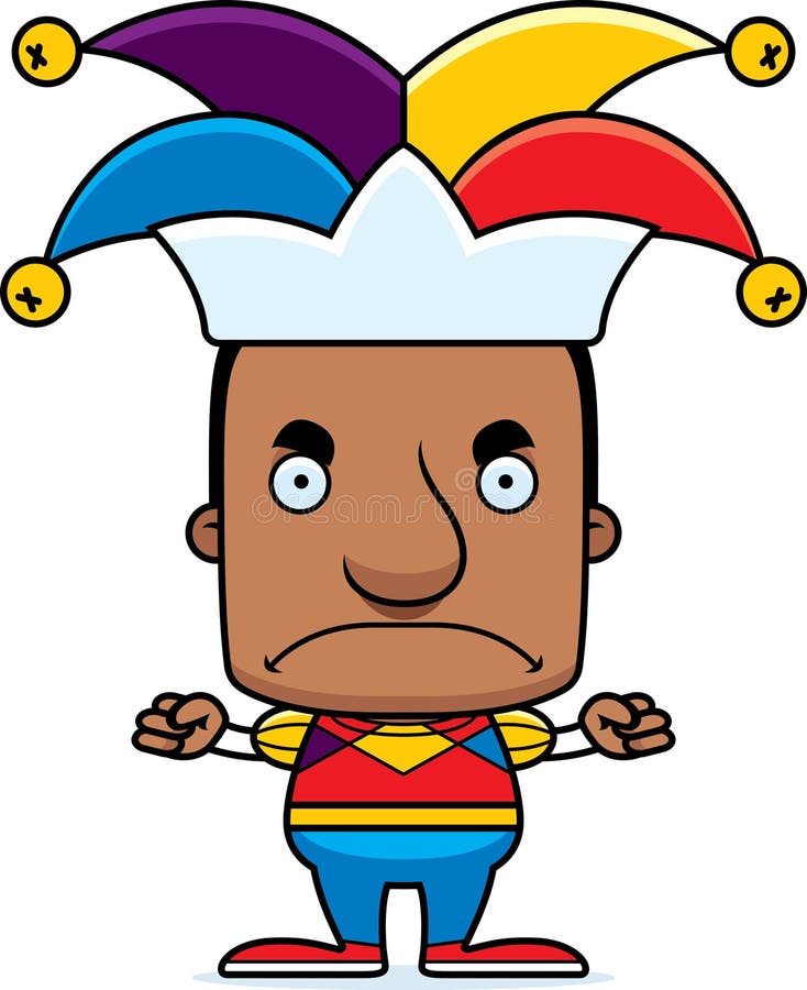 Cartoon Angry Jester Man stock vector. Illustration of vector - 55341939