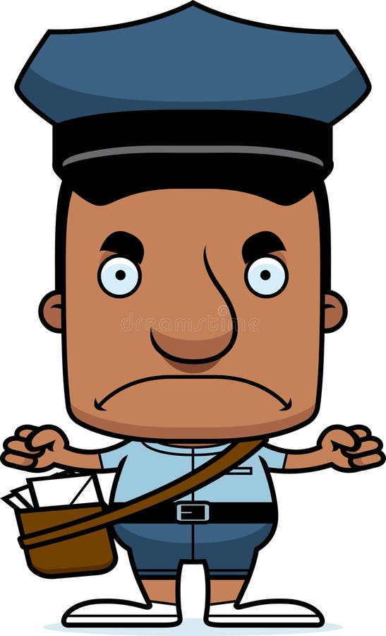 Angry Mailman Cartoon Character Stock Vector - Illustration of series ...