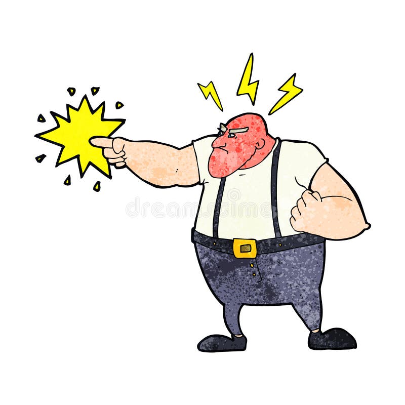 Cartoon angry man stock illustration. Illustration of angry - 52970874