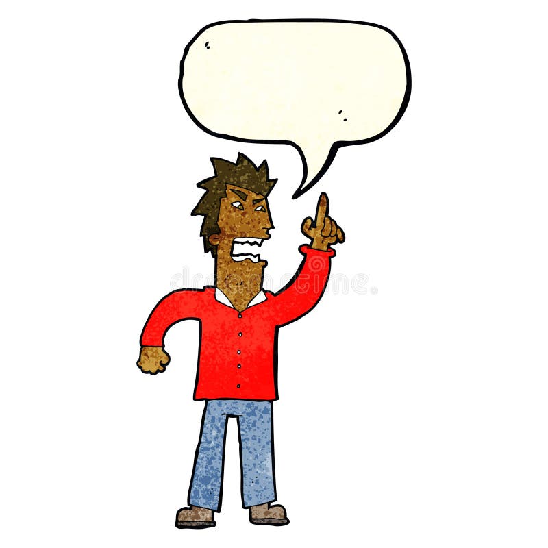 Cartoon Angry Man Making Point Stock Illustrations – 26 Cartoon Angry ...