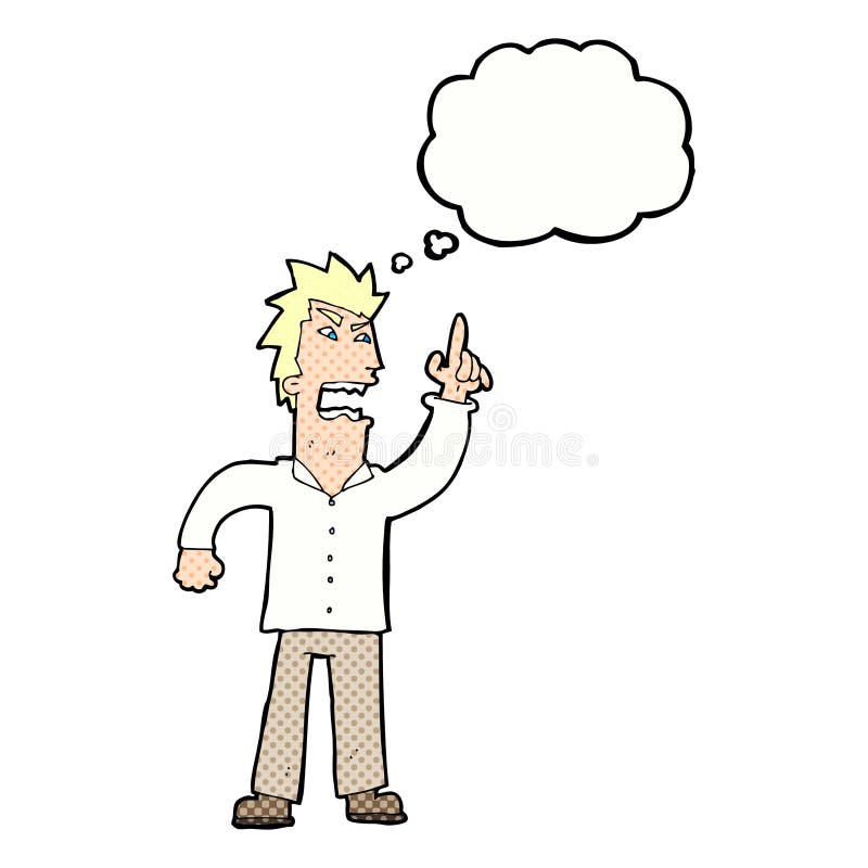 Cartoon Angry Man Making Point Stock Illustrations – 26 Cartoon Angry ...