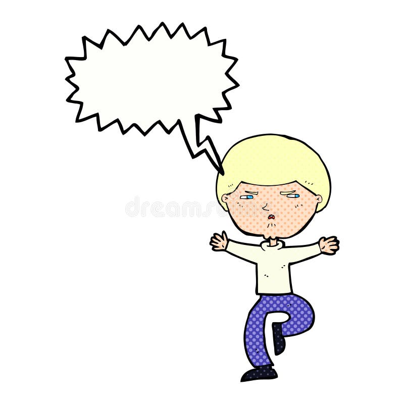 Cartoon Angry Man with Speech Bubble Stock Illustration - Illustration ...