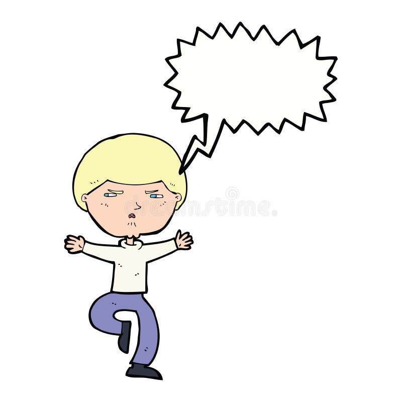 Cartoon Angry Man with Speech Bubble Stock Illustration - Illustration ...