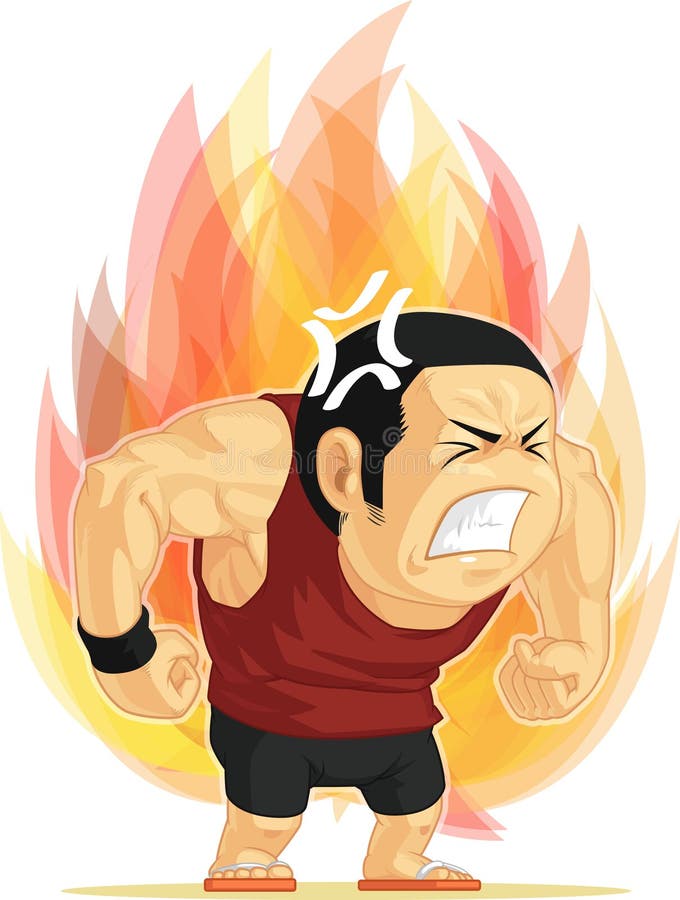 Cartoon of Angry Man stock vector. Illustration of aggressive - 34692176