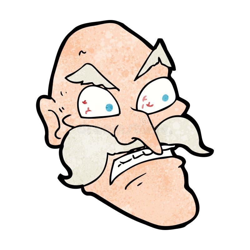 Cartoon angry old man stock vector. Illustration of funny - 38031390