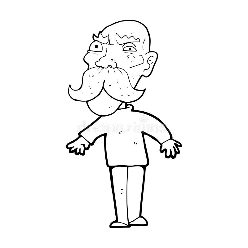 Angry Old Man Drawing