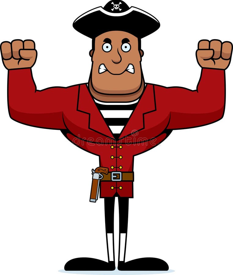 Cartoon Angry Pirate stock vector. Illustration of clip - 116634825