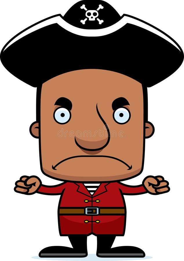 Cartoon Angry Pirate Man stock vector. Illustration of angry - 55342185