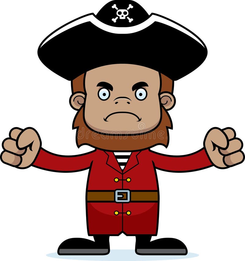 Cartoon Angry Pirate Sasquatch Stock Vector - Illustration of cartoon ...