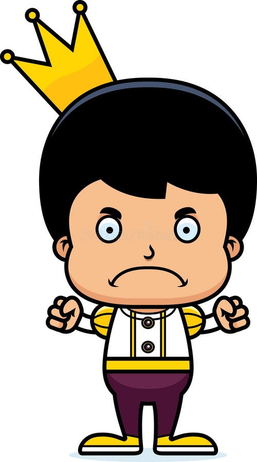 Cartoon Angry Prince Boy stock vector. Illustration of angry - 55478439