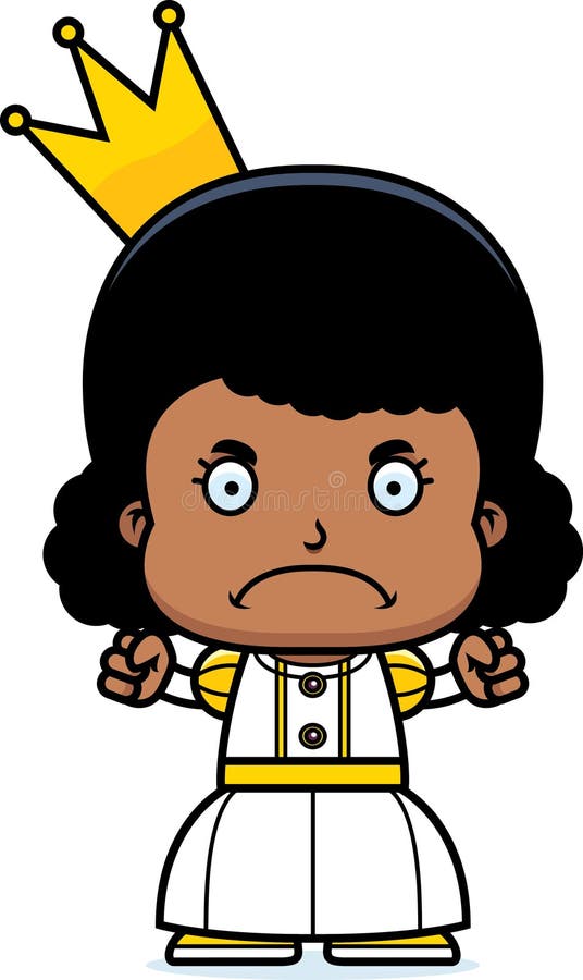 Cartoon Angry Princess Girl Stock Vector - Illustration of angry ...