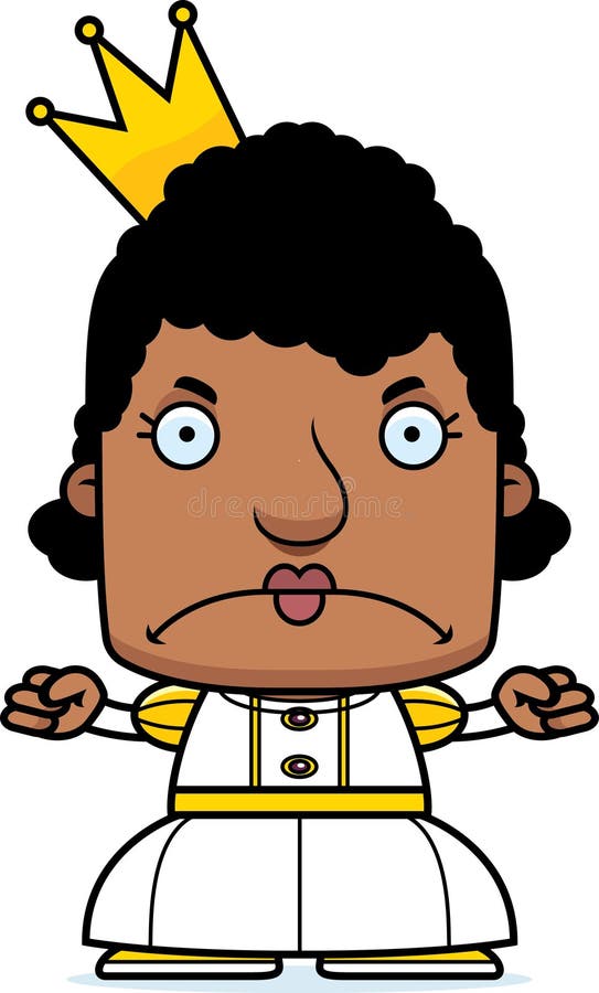 Cartoon Angry Princess Woman Stock Vector - Illustration of princess ...