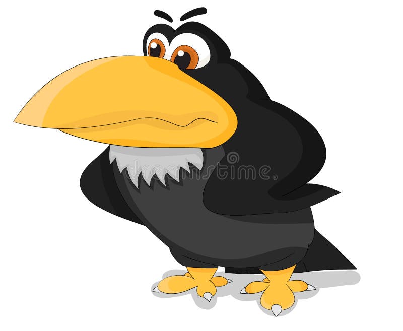 Cartoon angry raven stock vector. Illustration of raven - 48588658