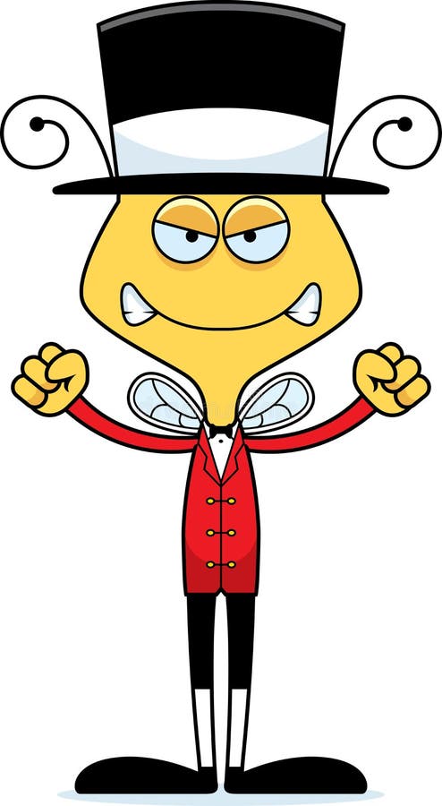 Cartoon Angry Ringmaster Bee Stock Vector - Illustration of graphic ...